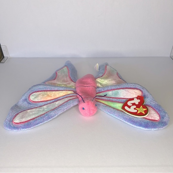 Ty | Toys | Vtg Ty Beanie Babies Flitter The Butterfly Neon Tye Dye 999 ...